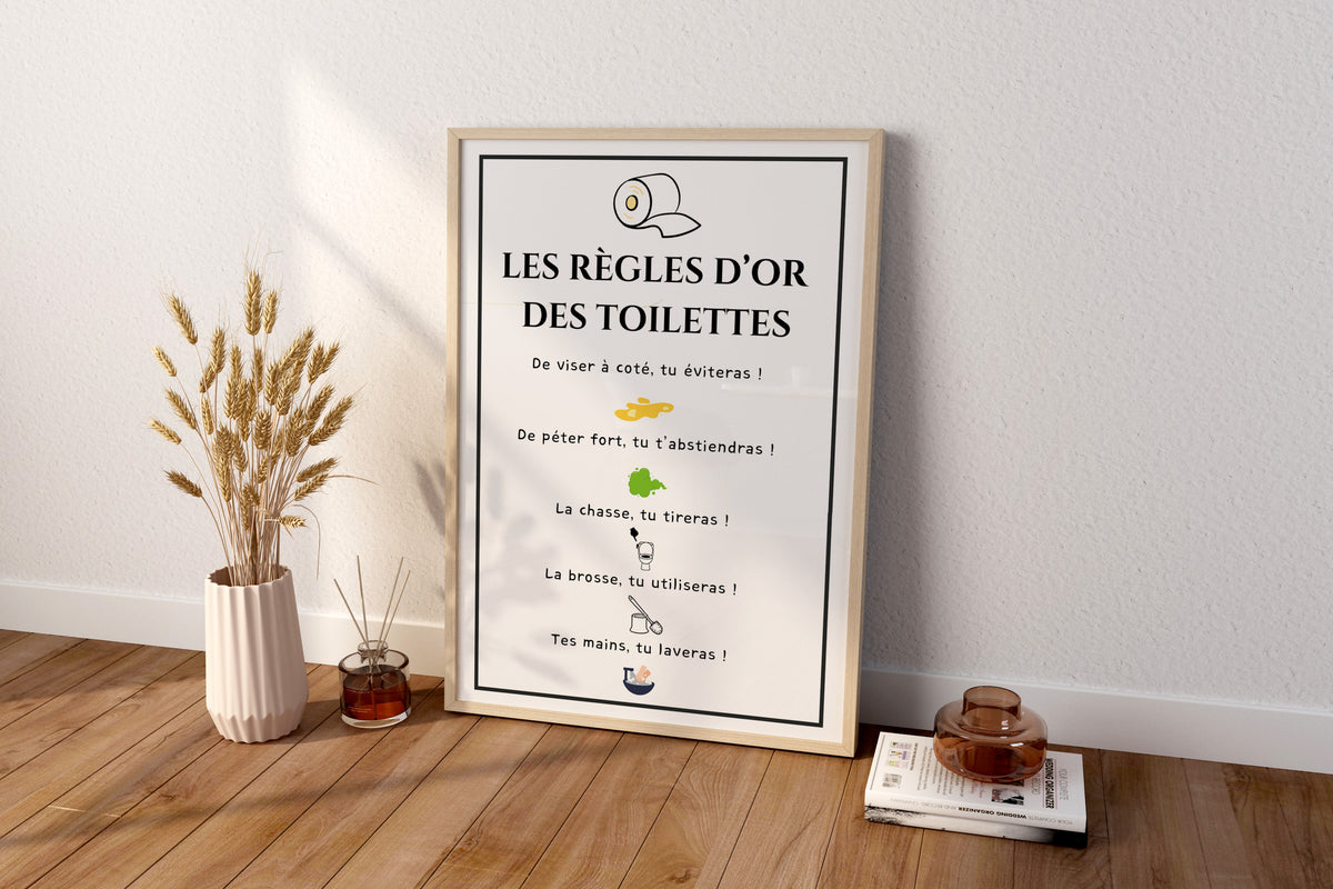 Affiche Règles des Toilettes & Affichea