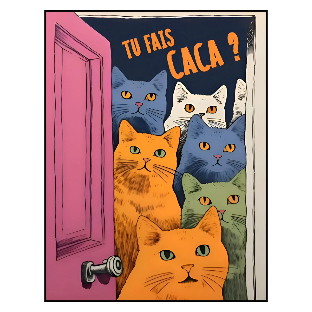 Affiche Toilette Caca & Affichea