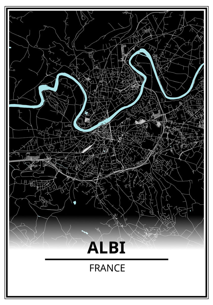 Carte Albi, Affiche Ville Tarnaise | Affichea