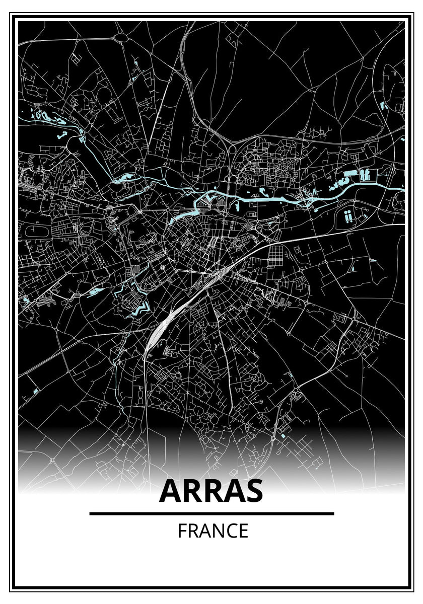 Affiche Arras Plan/Carte Ville | Affichea
