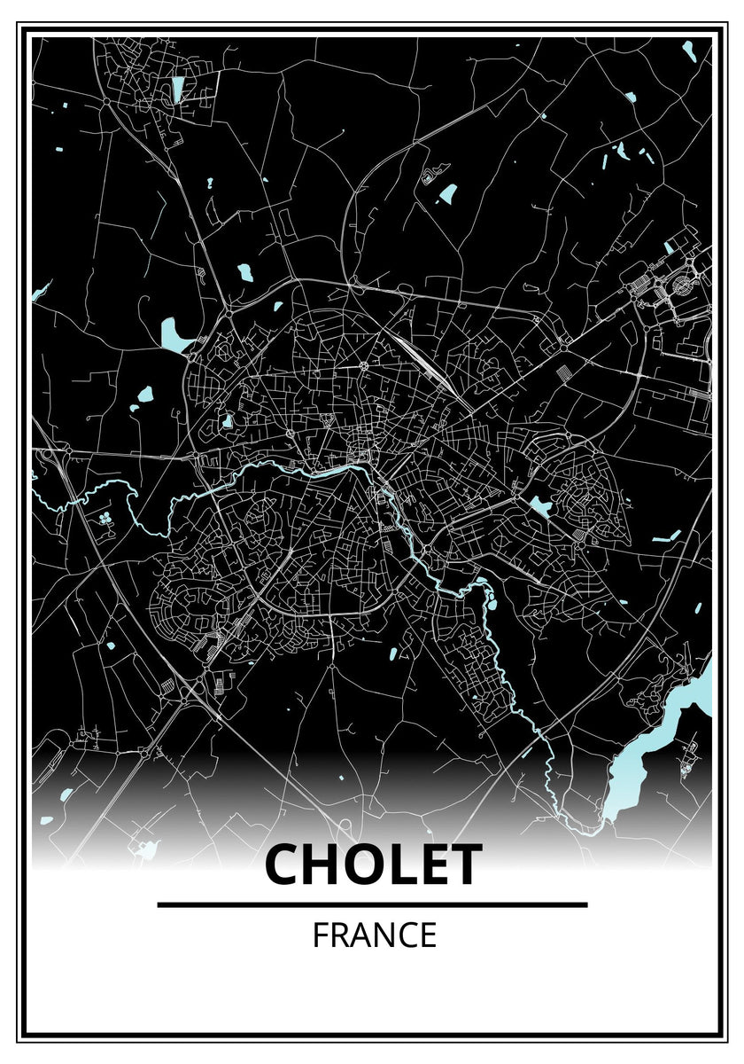 Affiche Carte Cholet | Affichea