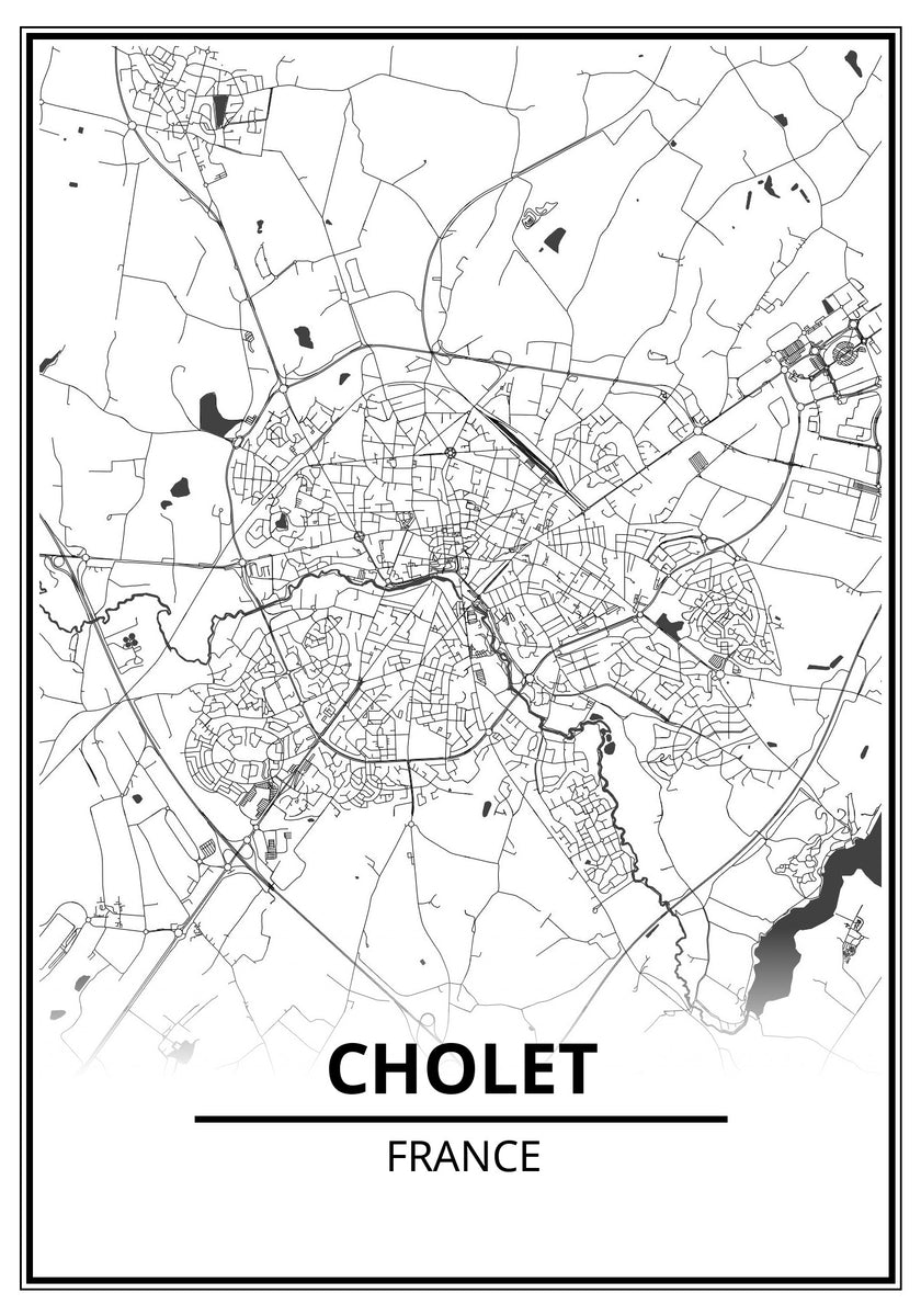Affiche Carte Cholet | Affichea