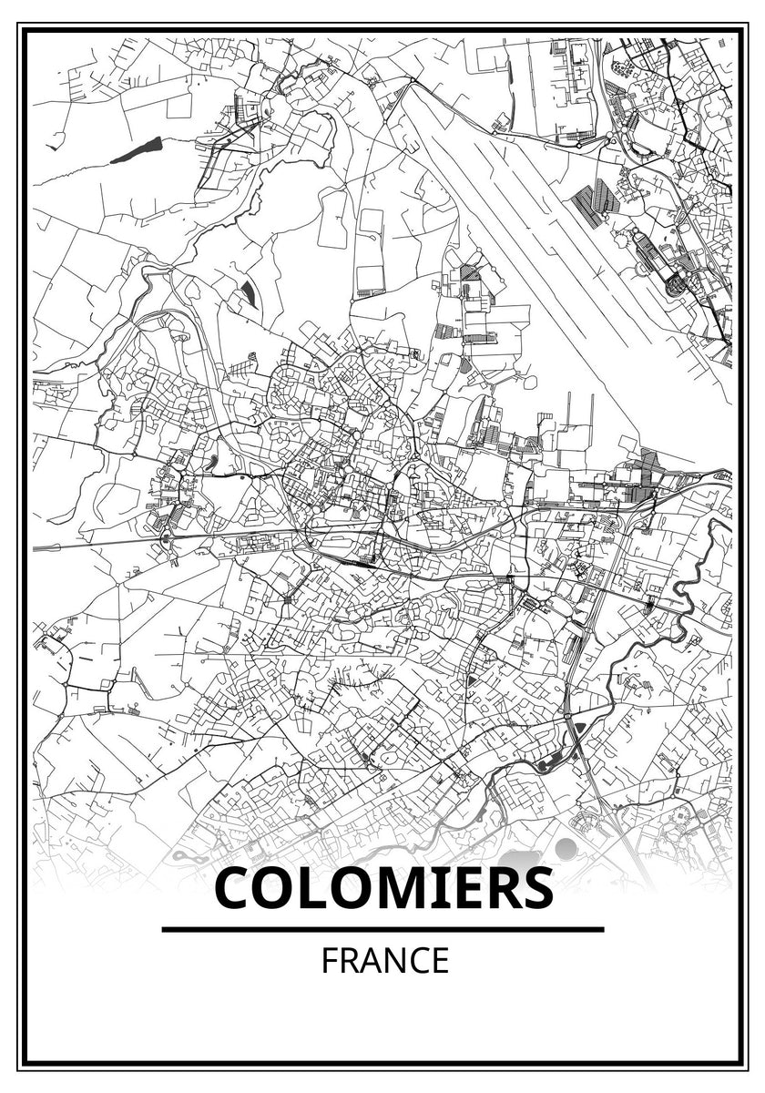 Affiche Carte Colomiers | Affichea
