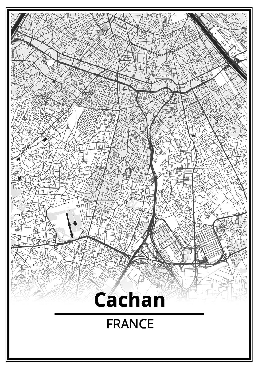 Affiche Carte Cachan | Affichea