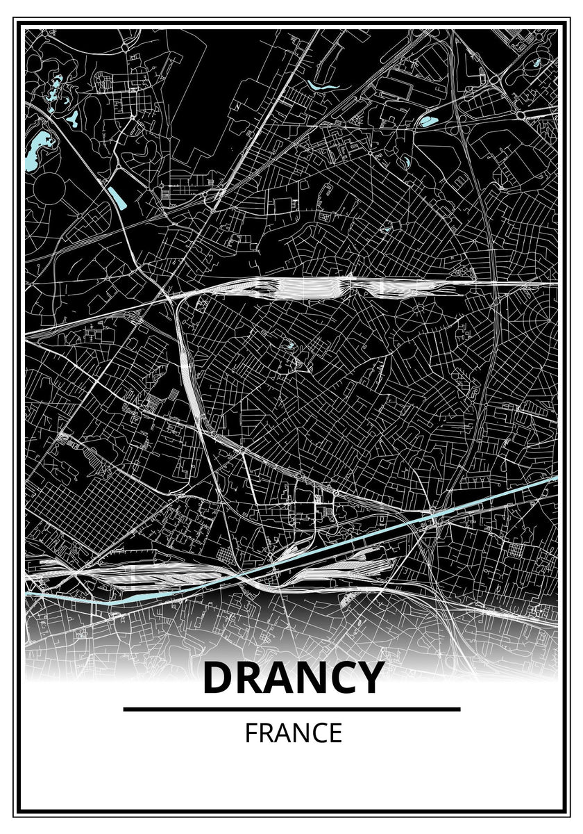 Affiche Carte Drancy | Affichea
