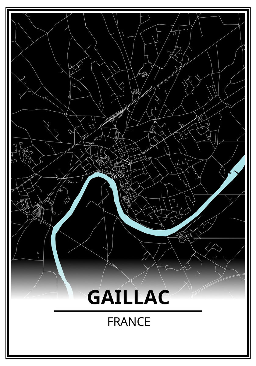 Affiche Carte Gaillac | Affichea