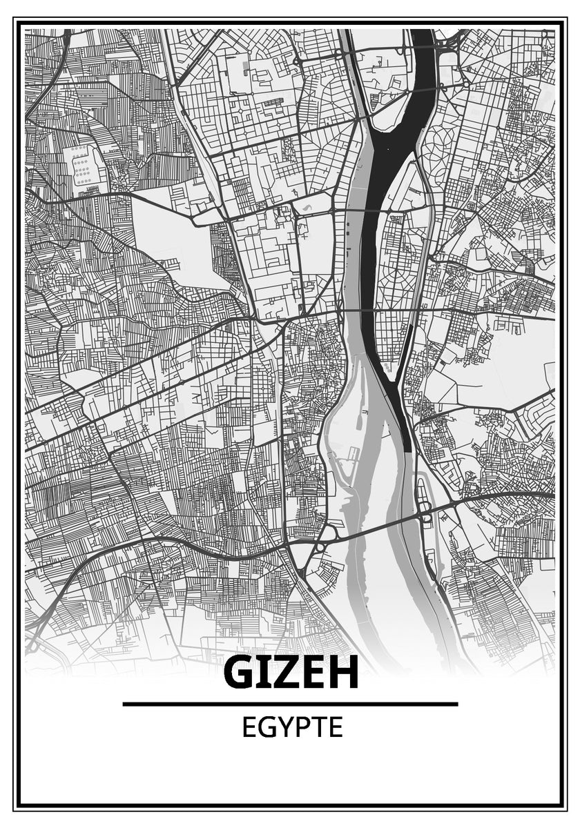 Affiche Carte Gizeh | Affichea