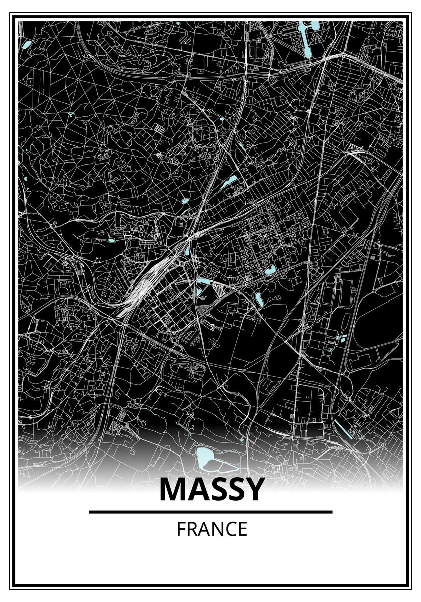 Affiche Carte Massy | Affichea