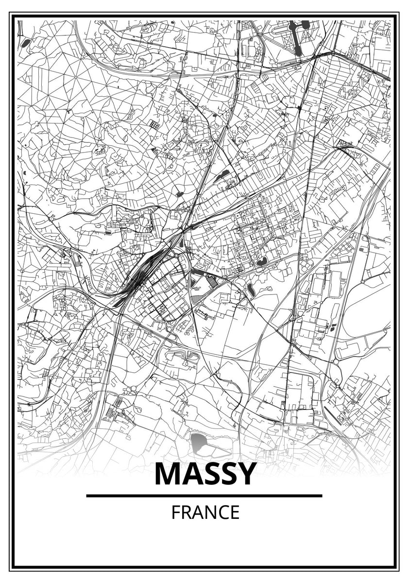 Affiche Carte Massy | Affichea