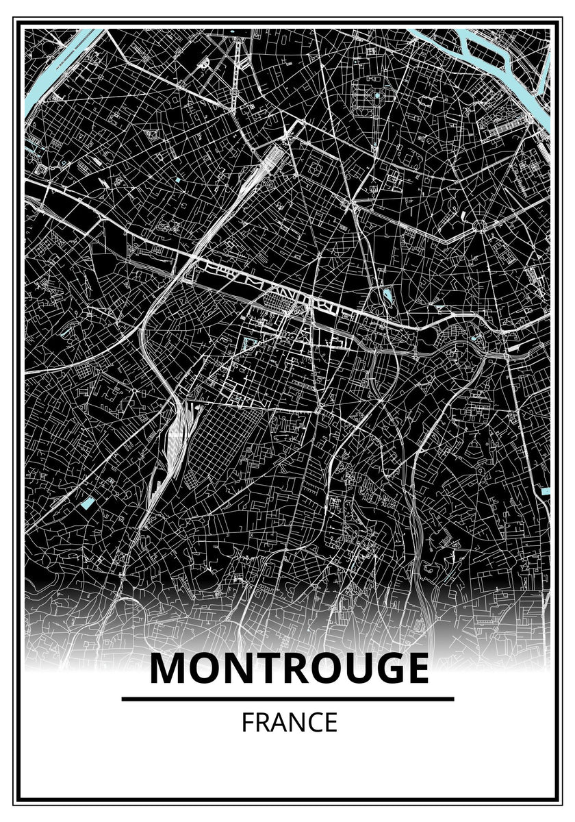 Affiche Carte Montrouge | Affichea