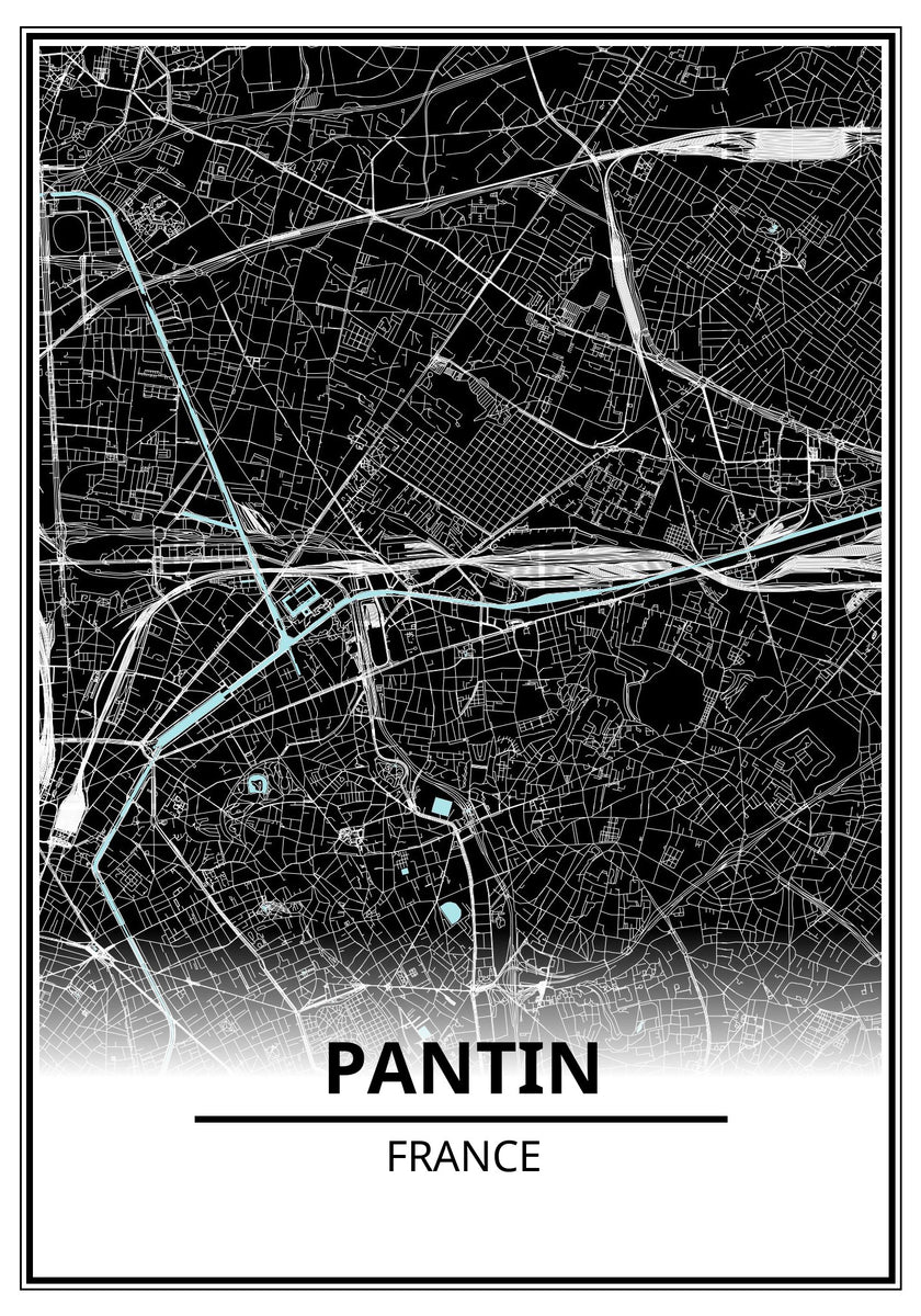 Affiche Carte Pantin | Affichea
