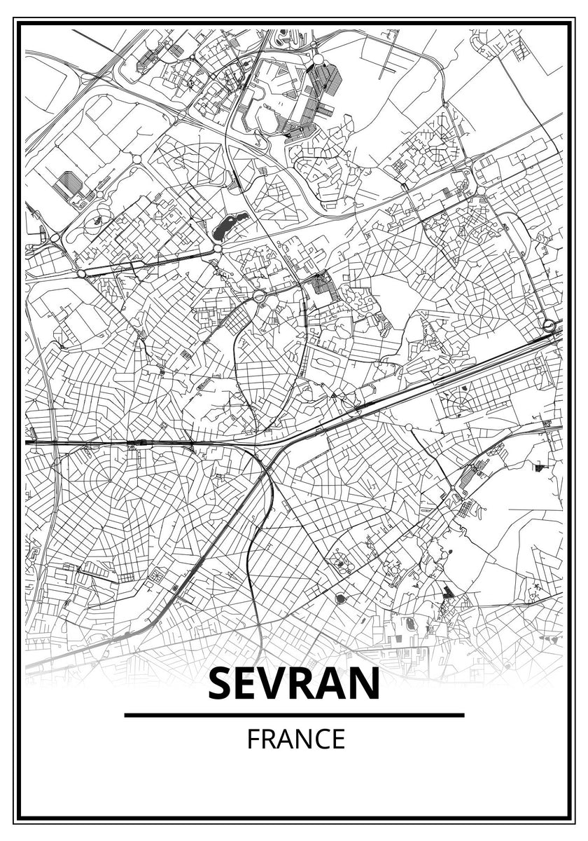 Affiche Carte Sevran | Affichea
