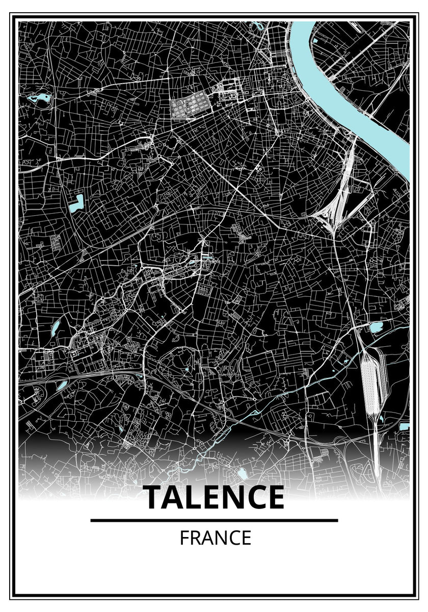 Affiche Carte Talence | Affichea