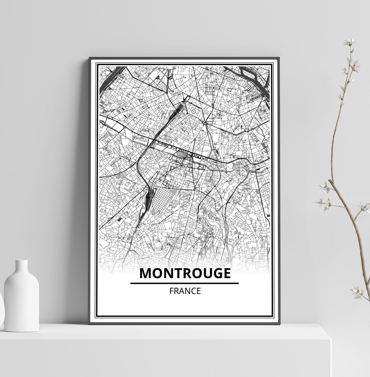 Affiche Carte Montrouge | Affichea
