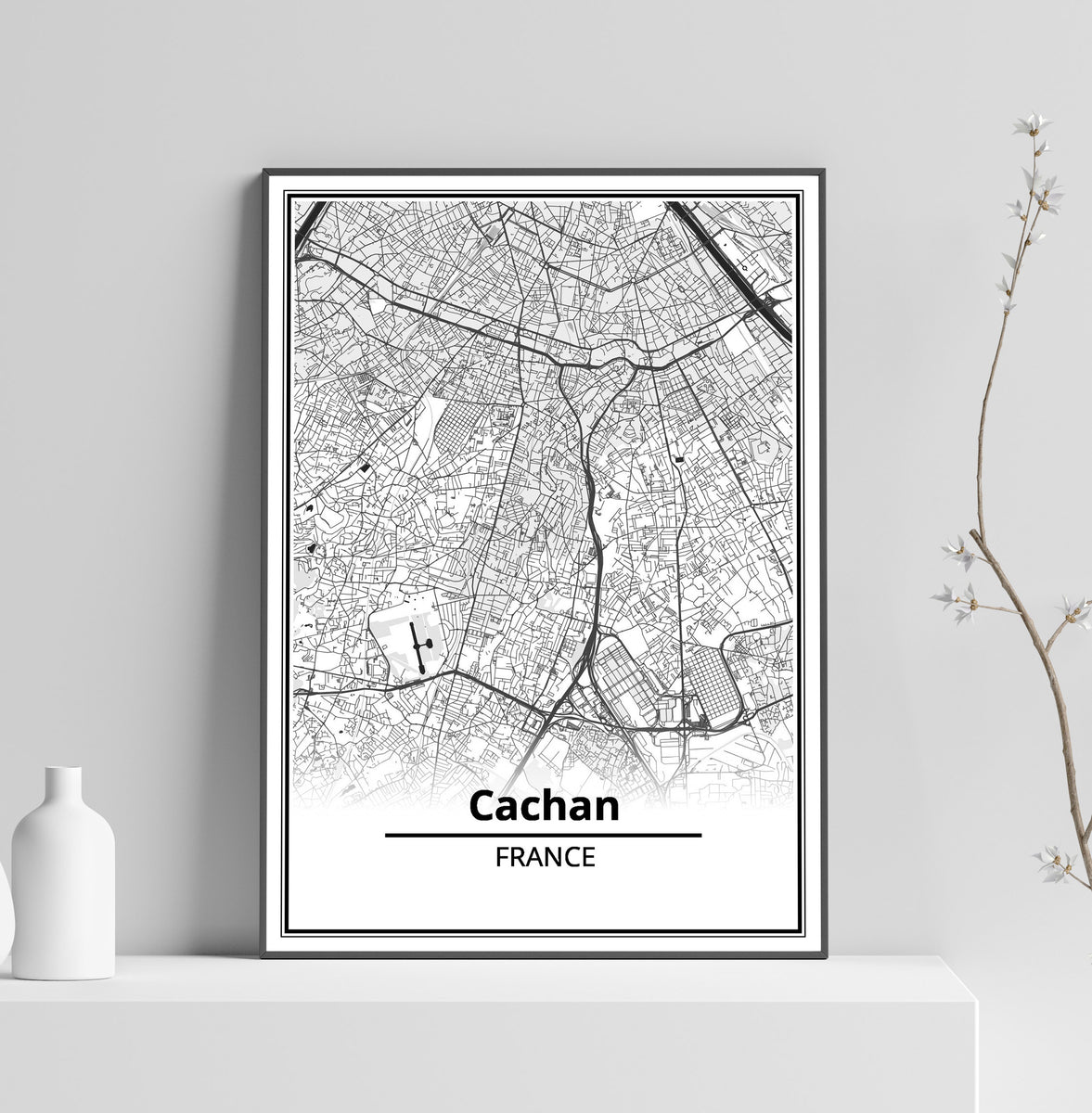Affiche Carte Cachan | Affichea