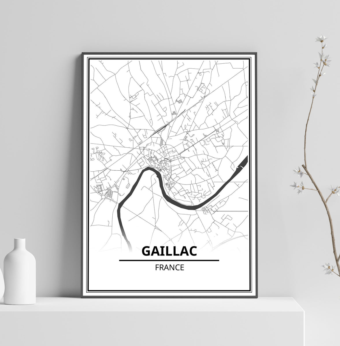 Affiche Carte Gaillac | Affichea
