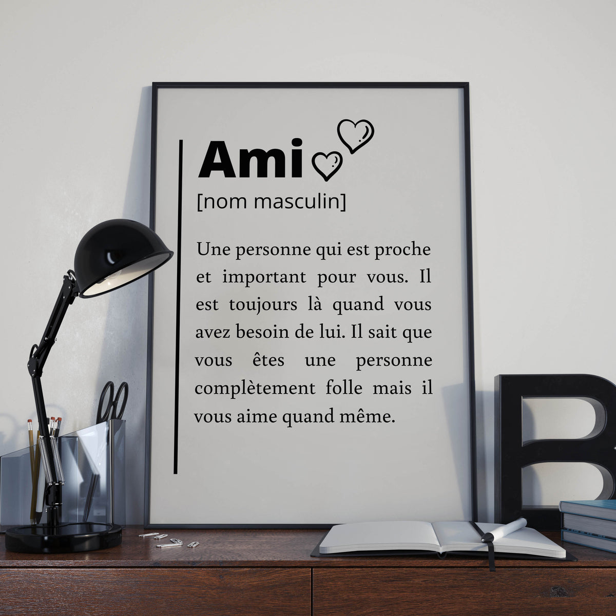 Affiche Définition Amie | Affichea