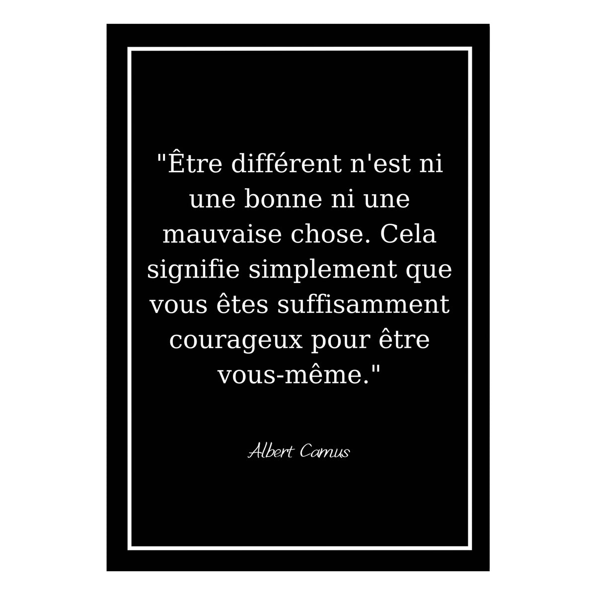 Affiche Albert Camus - Citation Inspirante | Affichea