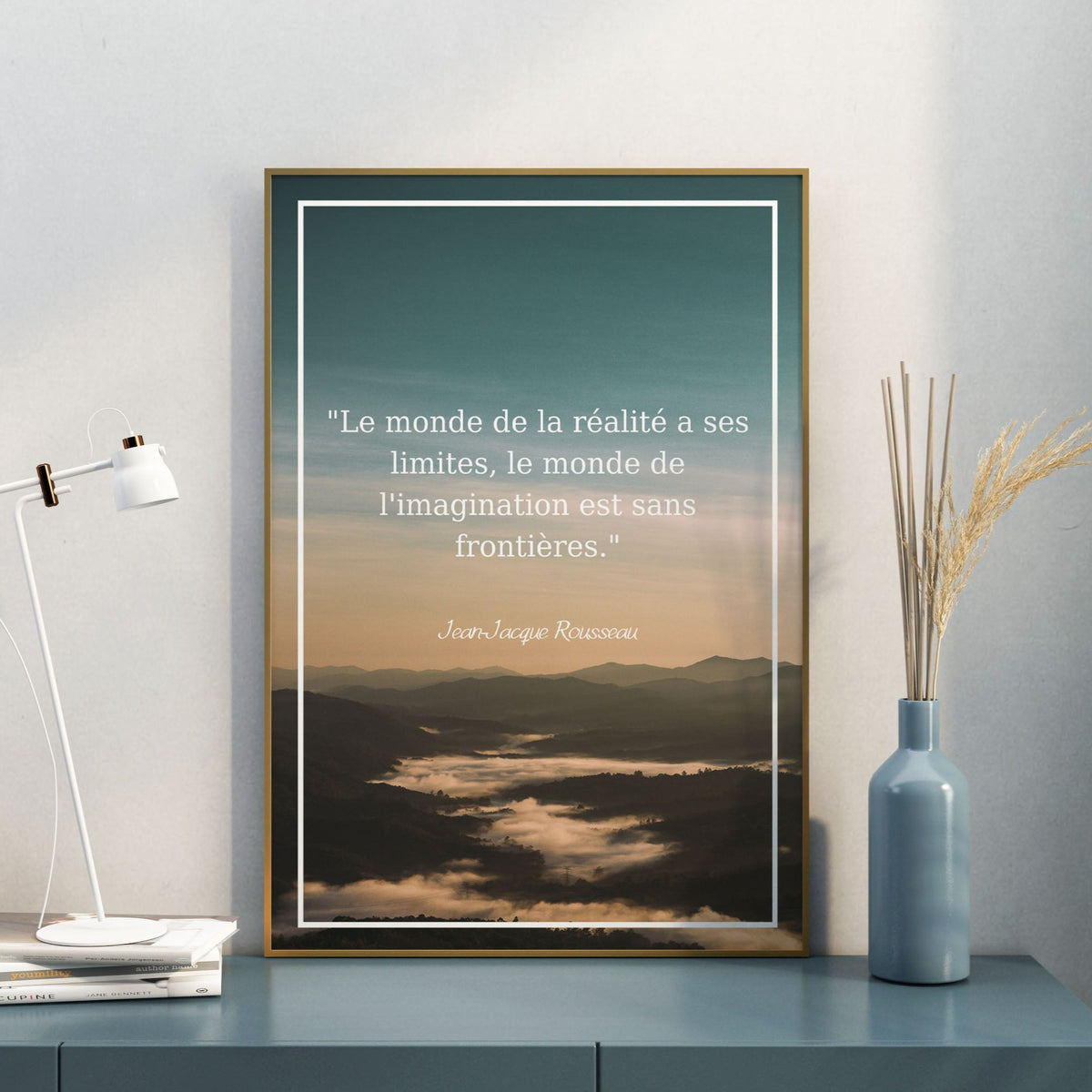 Affiche Citation Jean Jacques Rousseau | Affichea